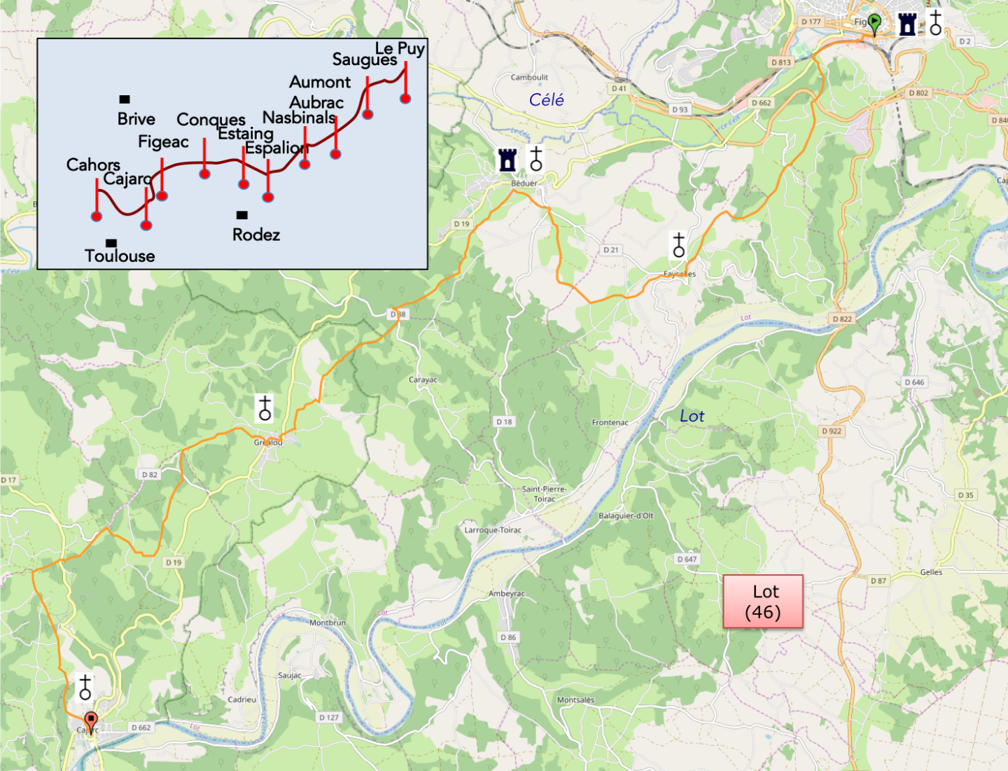 13: Figeac à Cajarc – Du Puy à St Jean-Pied-de-Port