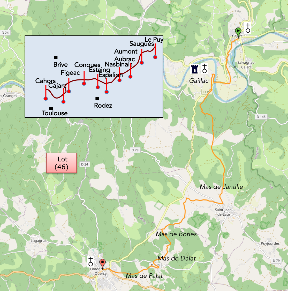 14: Cajarc to Limogne-en-Quercy – Du Puy à St Jean-Pied-de-Port